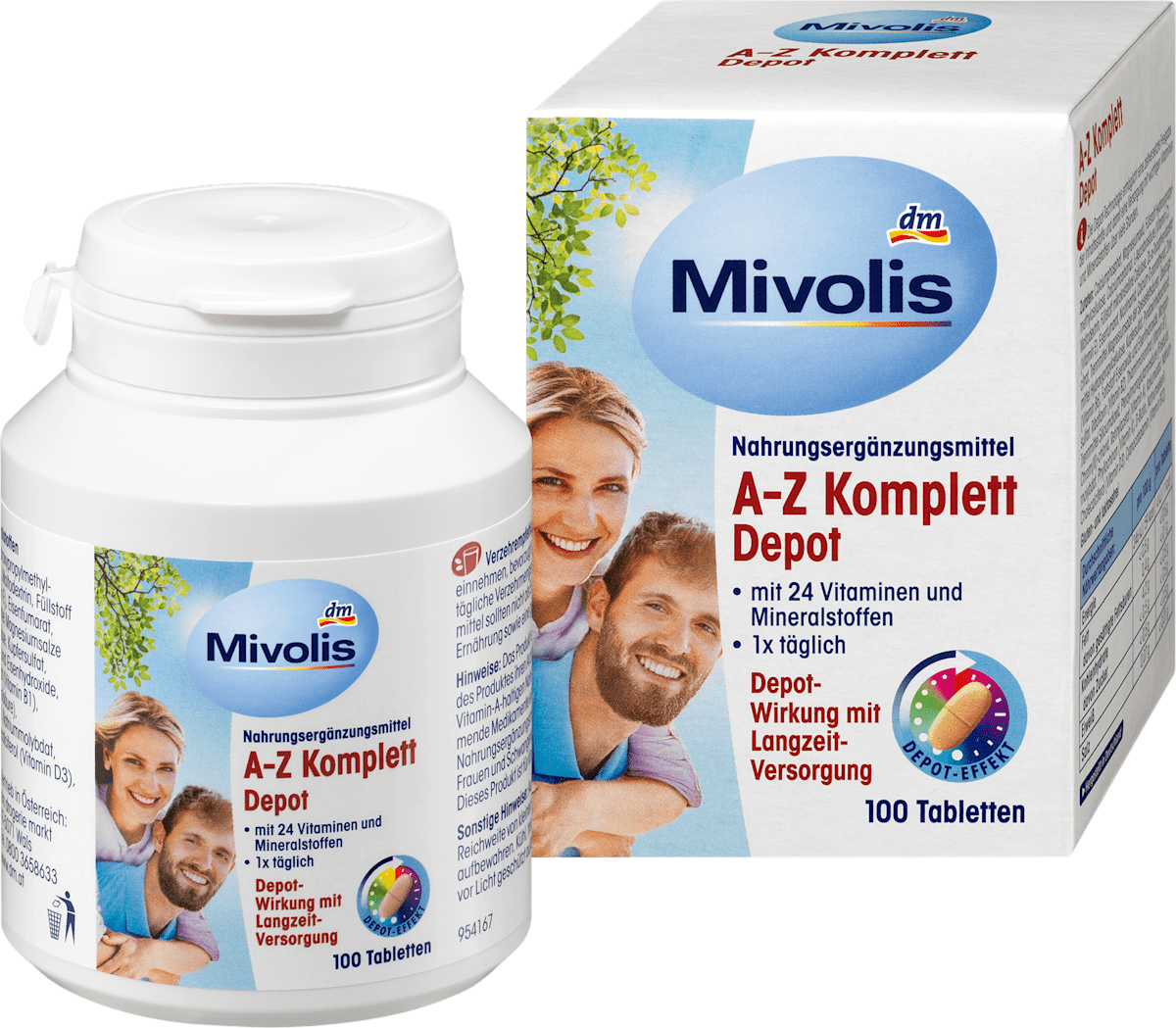 Mivolis A-Z Komplett Depot, Tabletten, 100 St., 144 g dauerhaft günstig ...