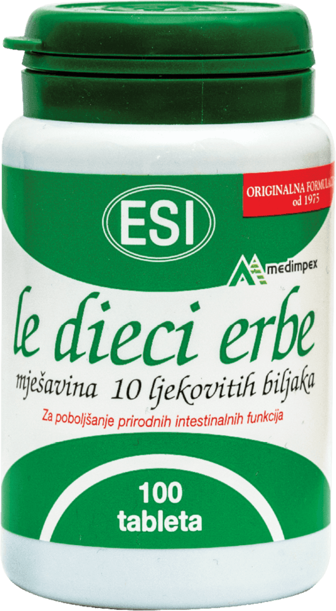 ESI Esi Le dieci erbe tablete - 10 ljekovitih biljaka, 100 kom. trajno ...