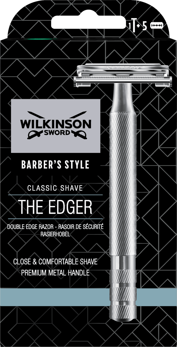 WILKINSON SWORD Rasierhobel, Barber´s Style The Edger mit Ersatzklingen ...