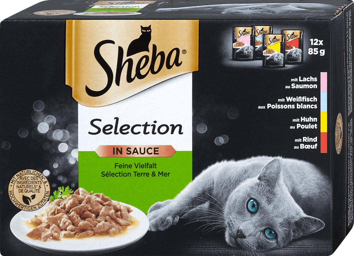 Sheba Nassfutter Katze Selection in Sauce Feine Vielfalt, 1 020 g | dm.at