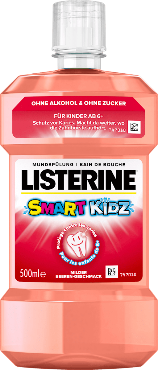 Listerine Mundspülung Junior Smart Kidz, ab 6 Jahren, 500 ml dauerhaft ...
