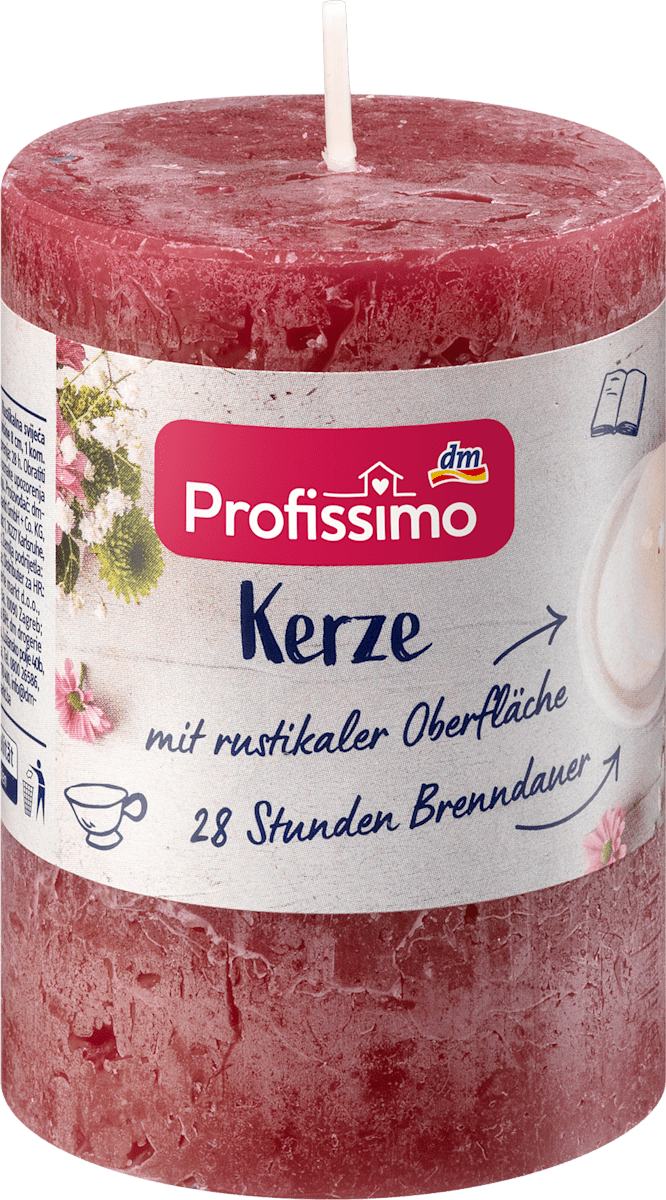 Profissimo Rustikkerze bordeaux 80/58, 1 St dauerhaft günstig online kaufen | dm.de
