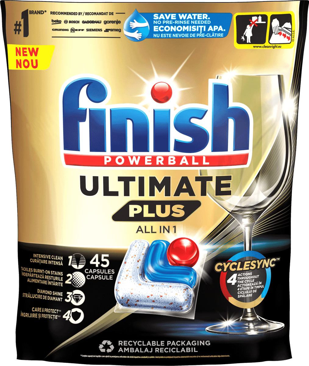 Finish ULTIMATE PLUS ALL IN 1 tablete za pranje posudja, 45 kom | dm.rs