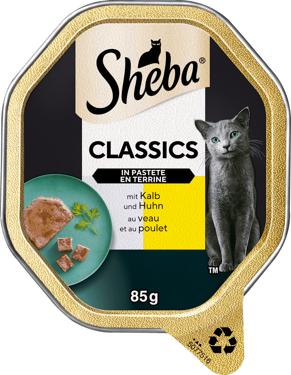 Sheba Nassfutter Katze Classics Pastete mit Kalb und Huhn, 85 g | dm.at