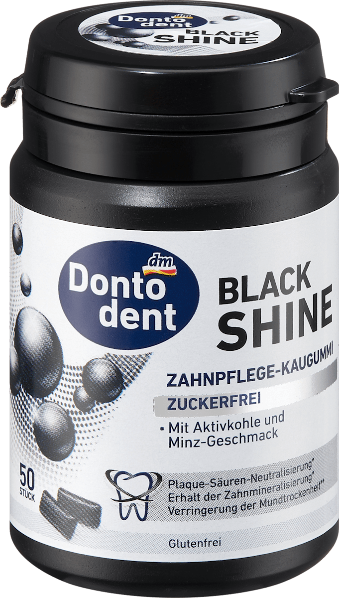 Dontodent Kaugummi Black Shine zuckerfrei, 57 g | dm.at Dontodent Kaugummi Black Shine zuckerfrei, 57 g | dm.at