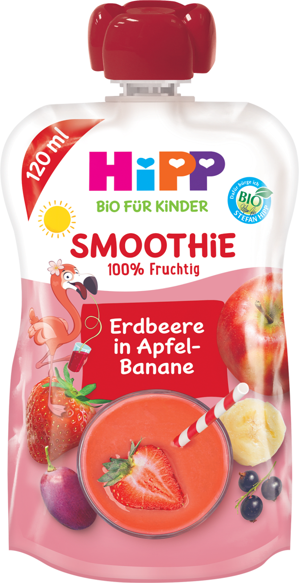 HiPP SMOOTHIE - jabuka, banana i crveno voće, 1+ godina, 120 ml | dm.rs