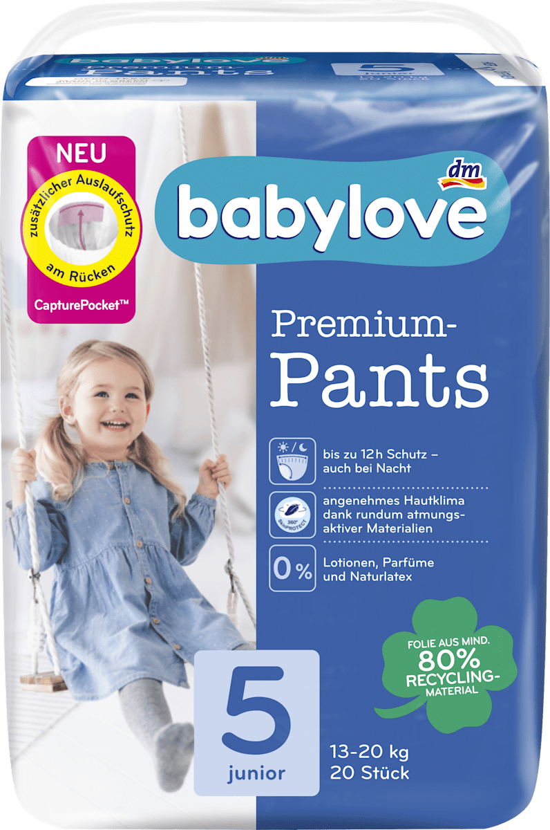 babylove Premium pelene gaćice junior veličina 5 (13 - 20kg), 20 kom uvek povoljna online ...