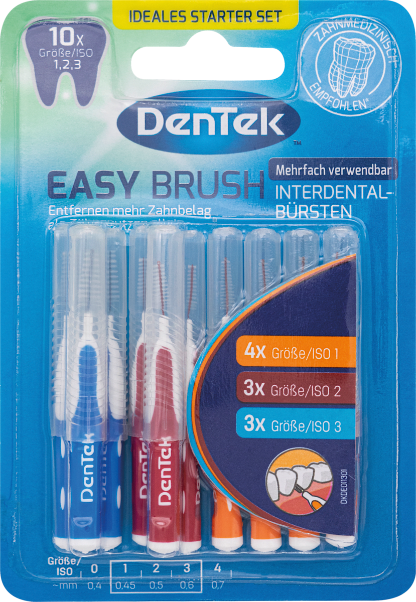 DenTek Interdentalbürsten Easy Brush, 10 St | dm.at