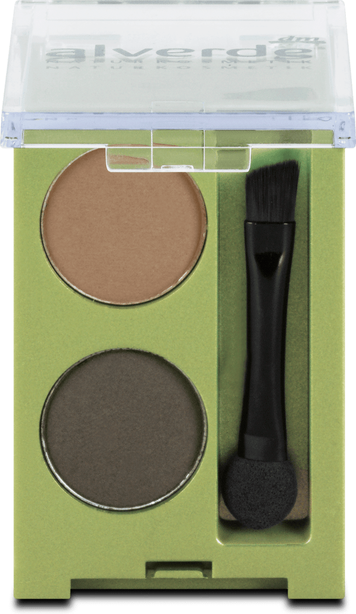 alverde NATURKOSMETIK Augenbrauenpuder Duo Light Cashmere & Mocca Brown ...