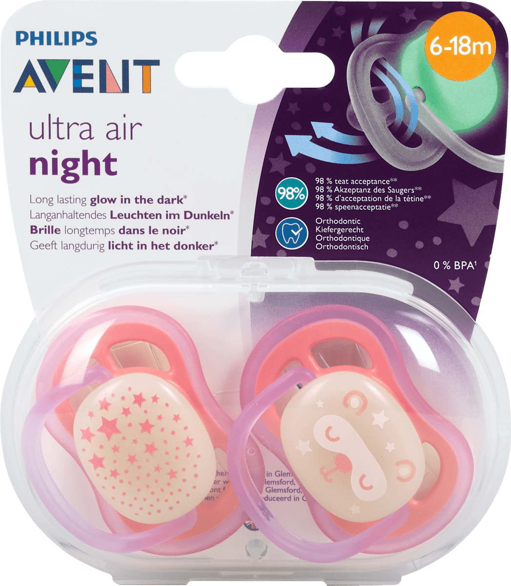 Philips AVENT Schnuller Ultra Air Night 6-18 Monate Girl, 2 St | dm.at