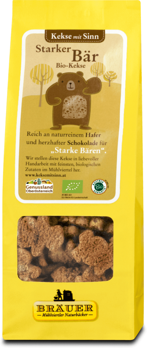 Kekse mit Sinn Hafer-Schoko-Kekse Bio Starker Bär, 150 g | dm.at