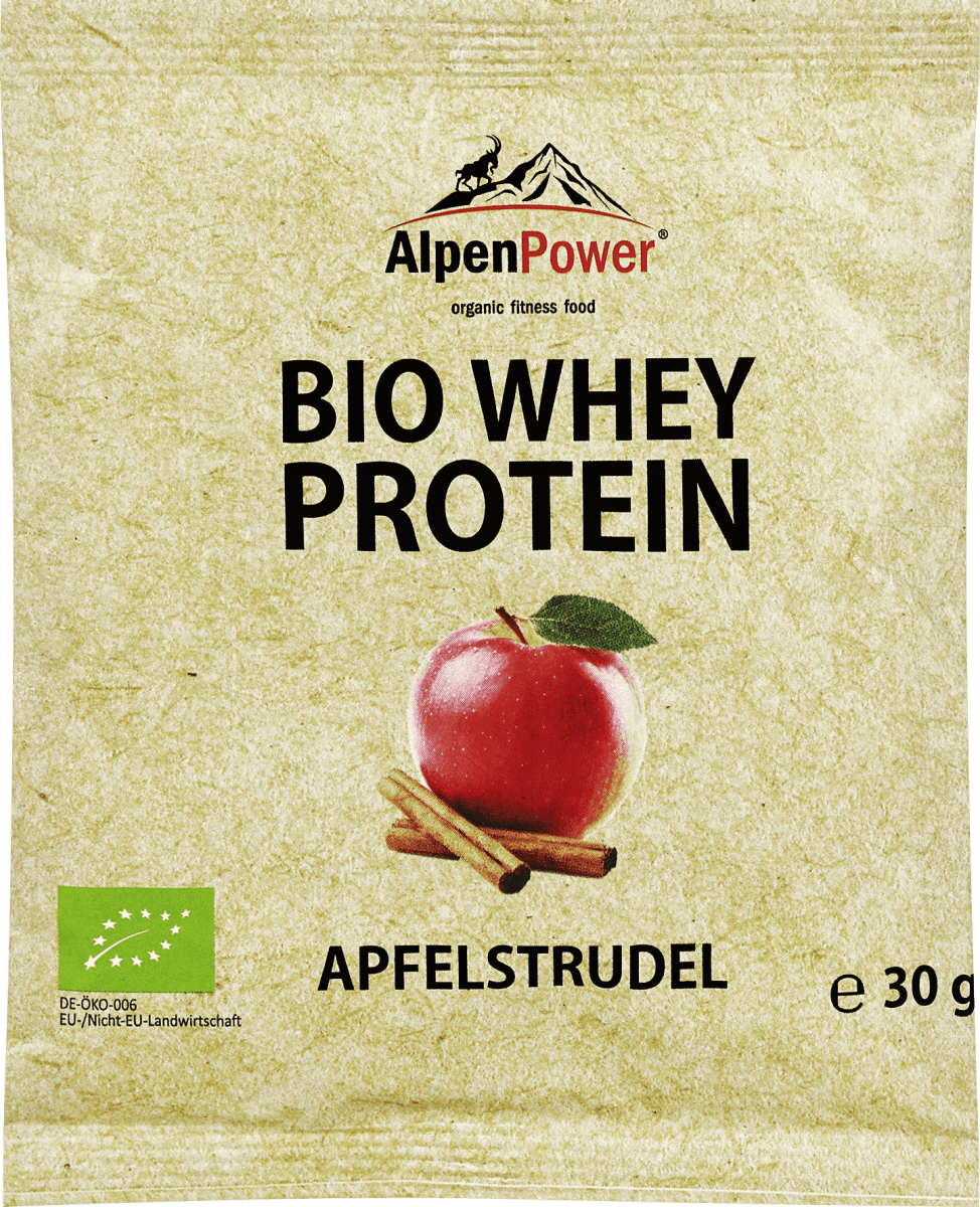 AlpenPower Whey Protein Apfelstrudel, 30 g | dm.at
