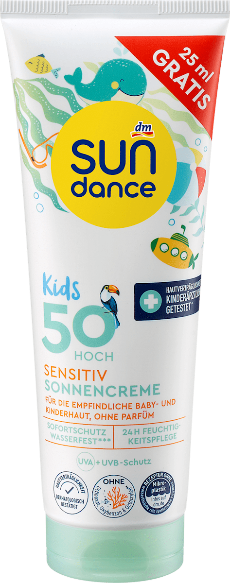 SUNDANCE Sonnencreme Kids Sensitiv Überfüller LSF 50, 125 ml dm ...