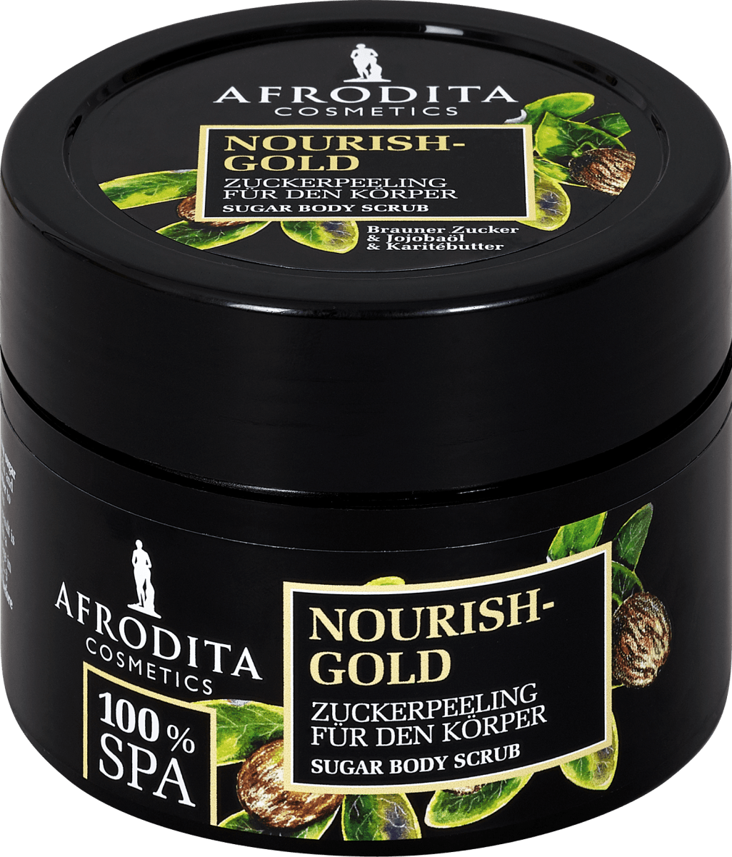 AFRODITA NOURISH GOLD piling za telo sa šećerom, 175 g | dm.rs