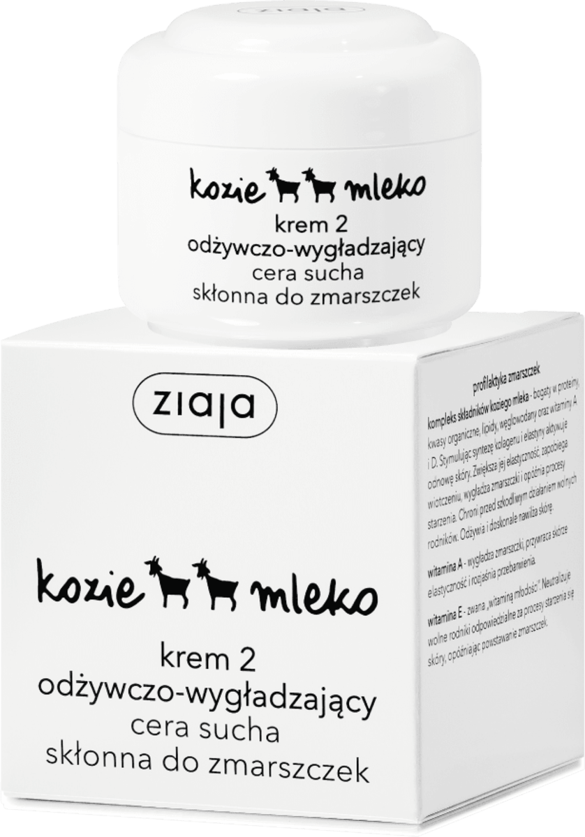 ziaja Krem 2 odżywczo-wygładzający Kozie Mleko, cera sucha skłonna do ...