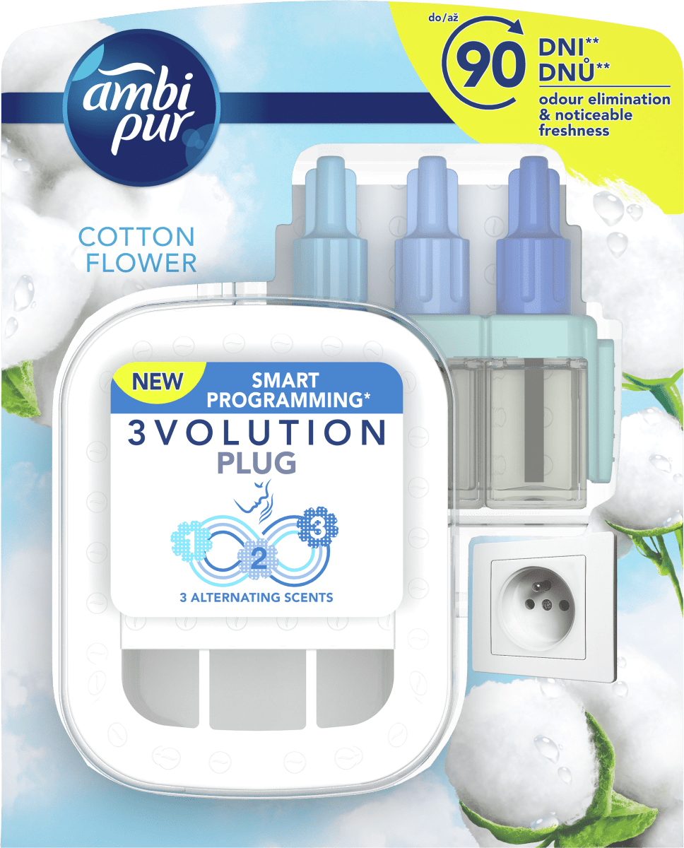 Ambi Pur 3Volution légfrissítő készülék Cotton, 20 ml | dm.hu
