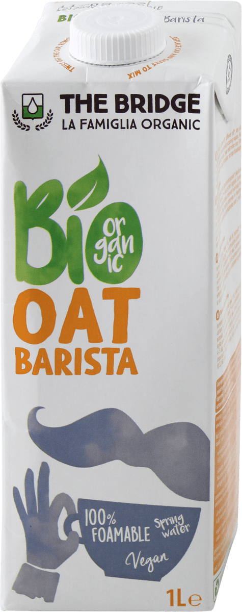 The Bridge Bevanda biologica di avena Barista, 1 l | dm Italia