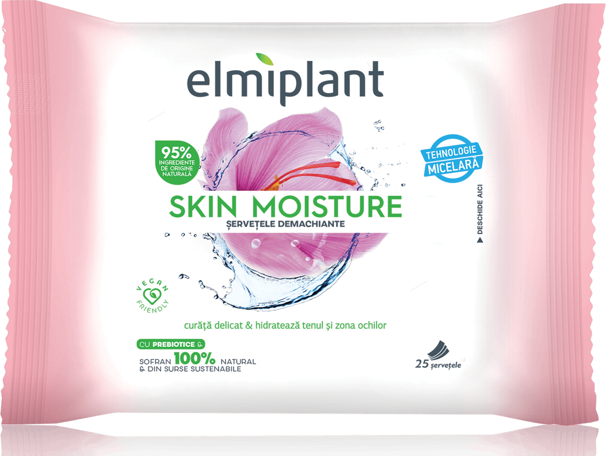 Elmiplant Servețele demachiante pentru ten normal și mixt, 25 buc | dm.ro
