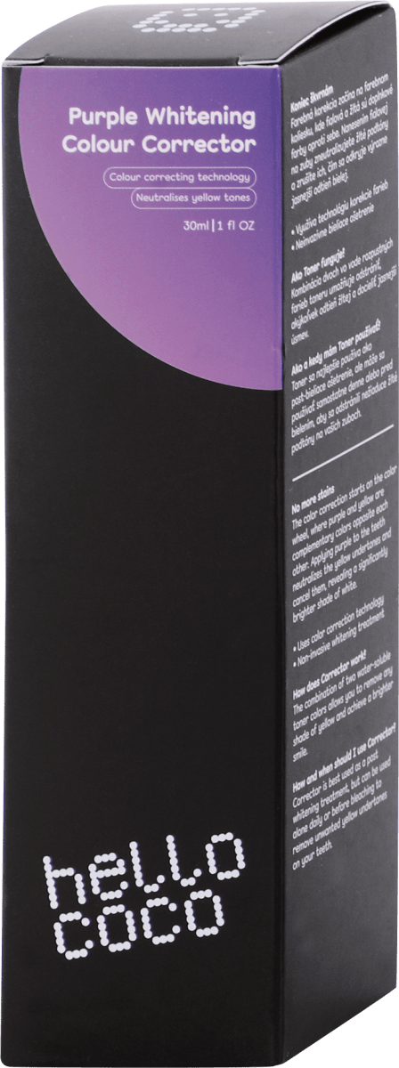 HELLO COCO Farebný korektor na bielenie zubov, 30 ml | mojadm.sk