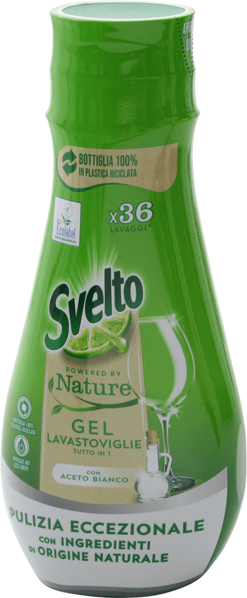 Svelto Gel Lavastoviglie Tutto In 1 Powered By Nature con aceto bianco ...