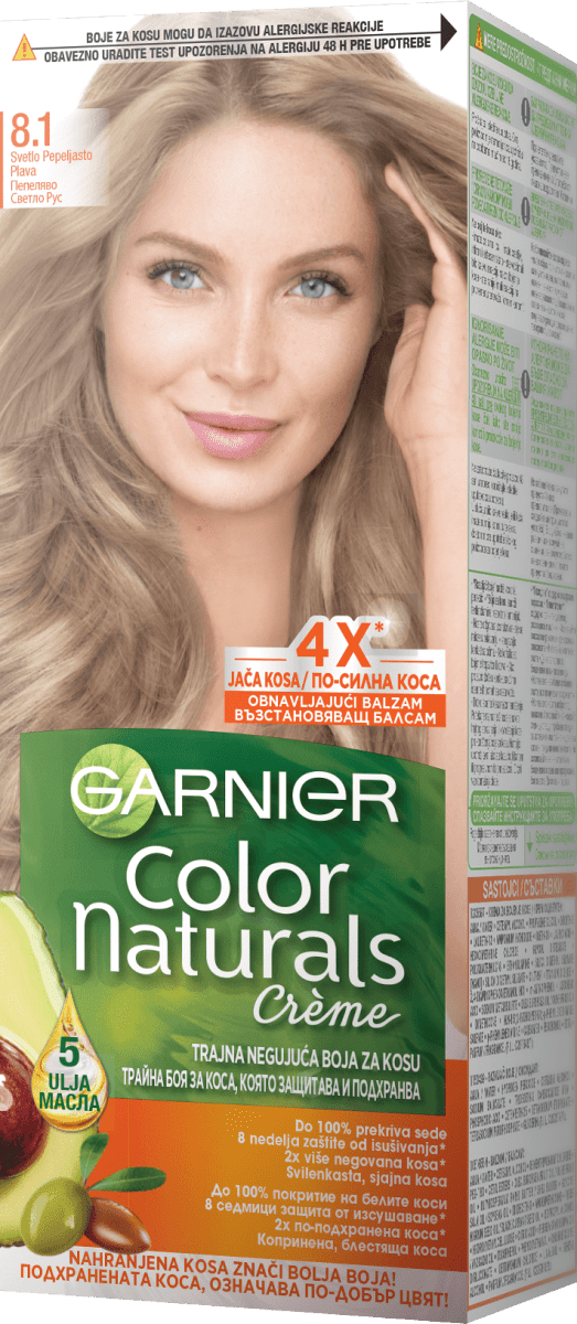 GARNIER Color naturals Boja za kosu - br. 8.1 , svetlo pepeljasto plava ...