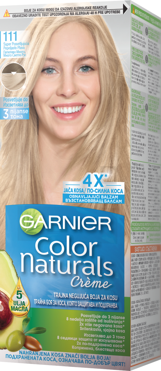 GARNIER Color naturals Boja za kosu br. 111, veoma svetlo pepeljasto plava, 1 kom | dm.rs