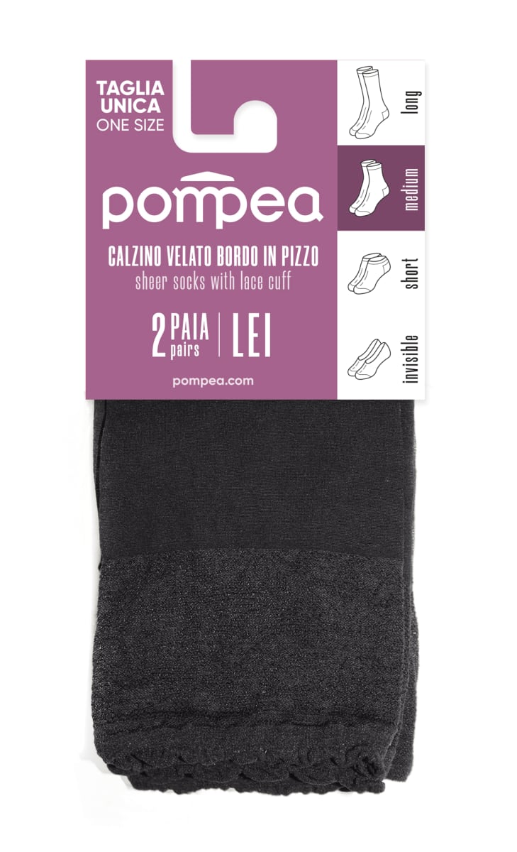 Pompea Дамски къси чорапи Lady 20 DEN, черен цвят, 2 чифт | dm България
