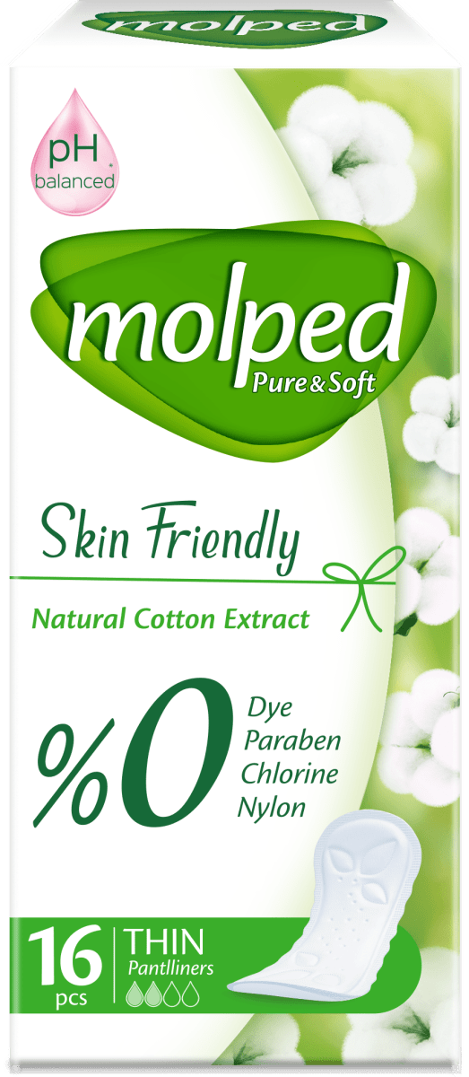 molped Дамски превръзки Pure&Soft Skin Friendly, 16 бр. | dm България