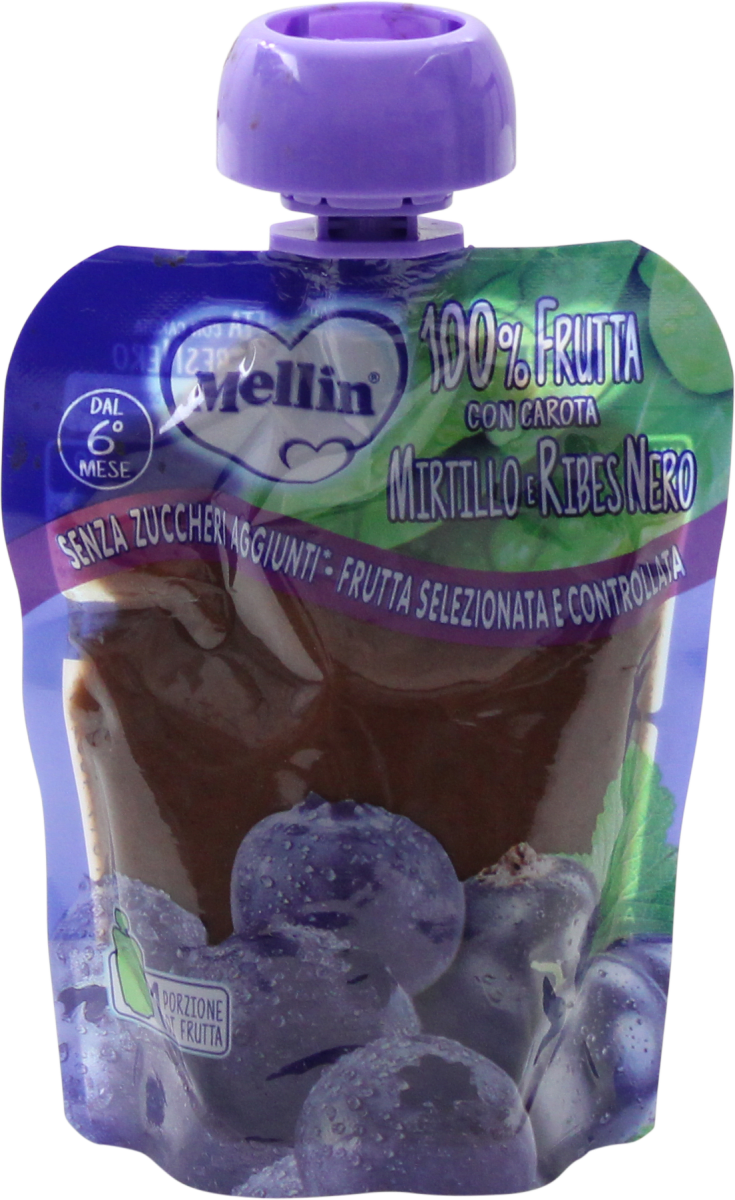 Mellin Purea di 100% frutta con carota, mirtillo e ribes nero, 90 g Acquista online a prezzi ...