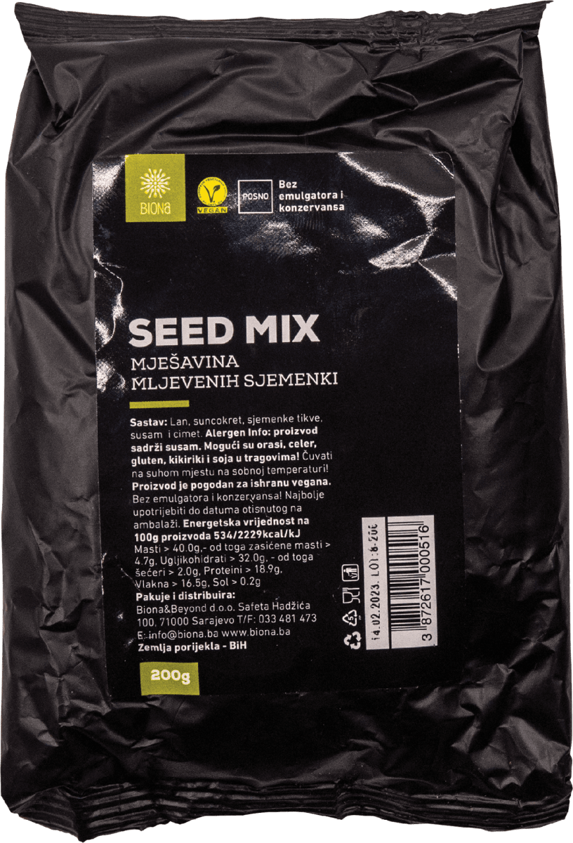 BIONA Seed mix mješavina mljevenih sjemenki, 200 g | dm-drogeriemarkt.ba