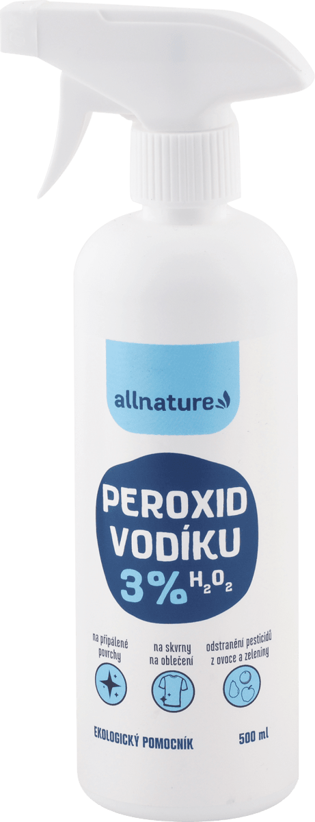 Allnature Peroxid vodíka 3% H2O2 v spreji, 500 ml | mojadm.sk