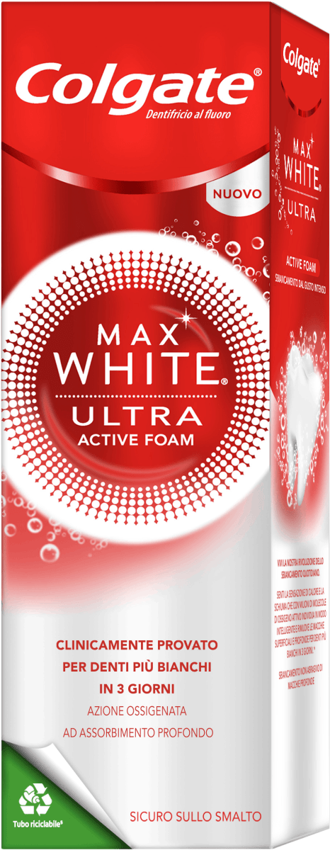 Colgate Dentifricio sbiancante Max White Ultra Active Foam, 50 ml | dm ...