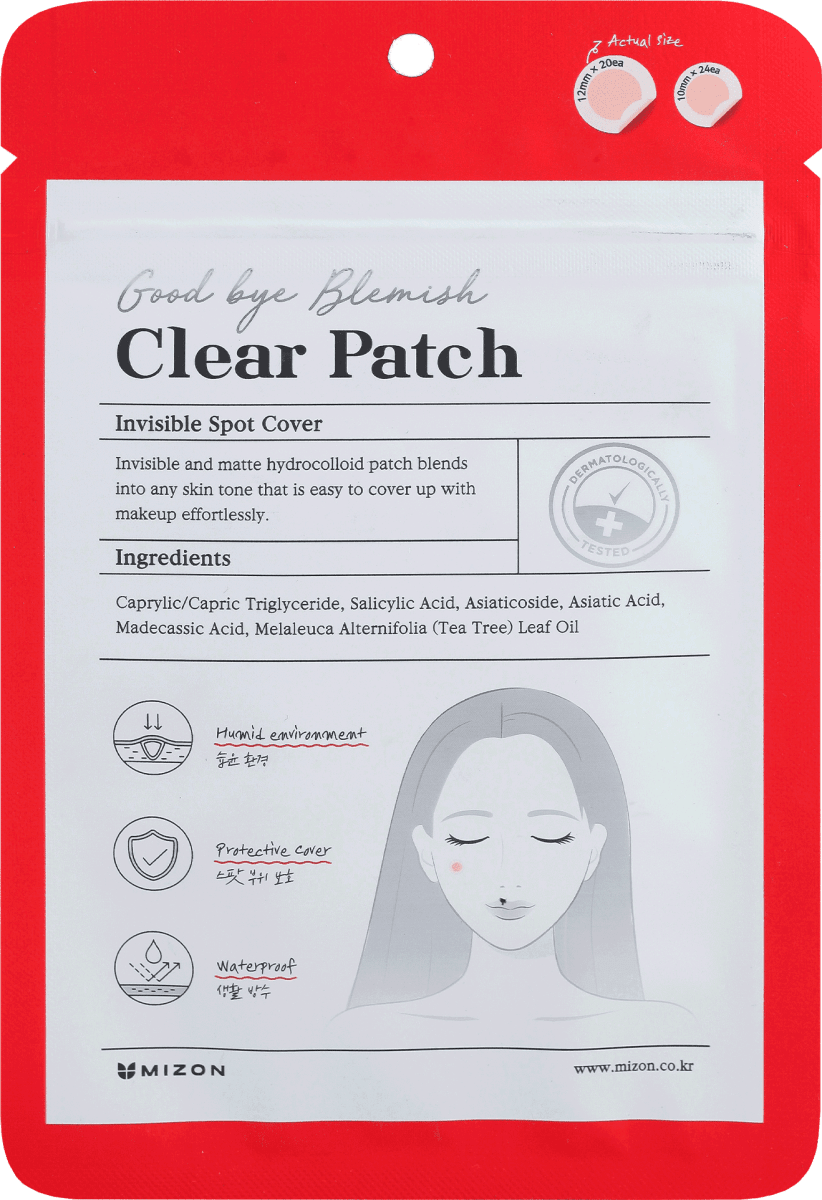 MIZON Good Bye Blemish Clear Patch - zaštitni flasteri za bubuljice, 44 kom | dm.rs