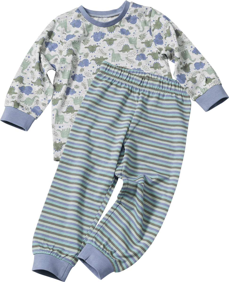 ALANA Kinder Schlafanzug, Gr. 92, mit Bio-Baumwolle, grau, blau, 1 St ...