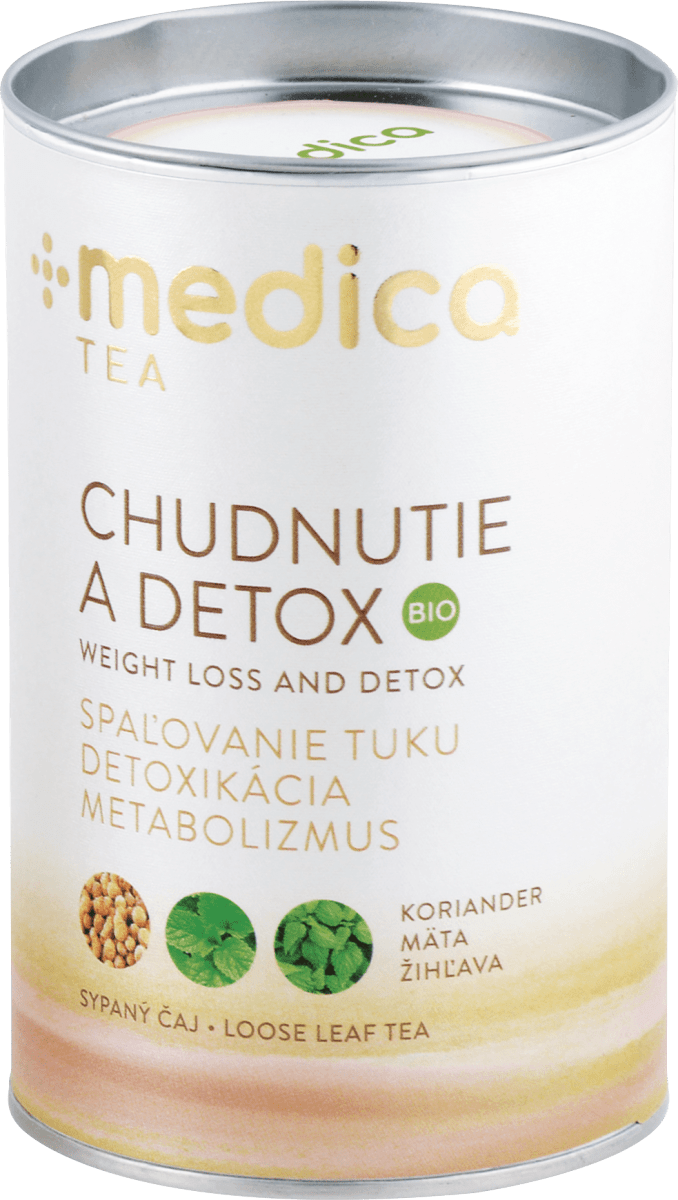 medica TEA Bio sypaný čaj Chudnutie a detox koriander, mäta a žihľava ...
