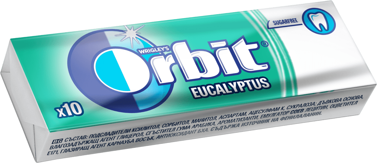 Orbit Дъвки на дражета Eucalyptus, 10 бр., 14 g | dm България