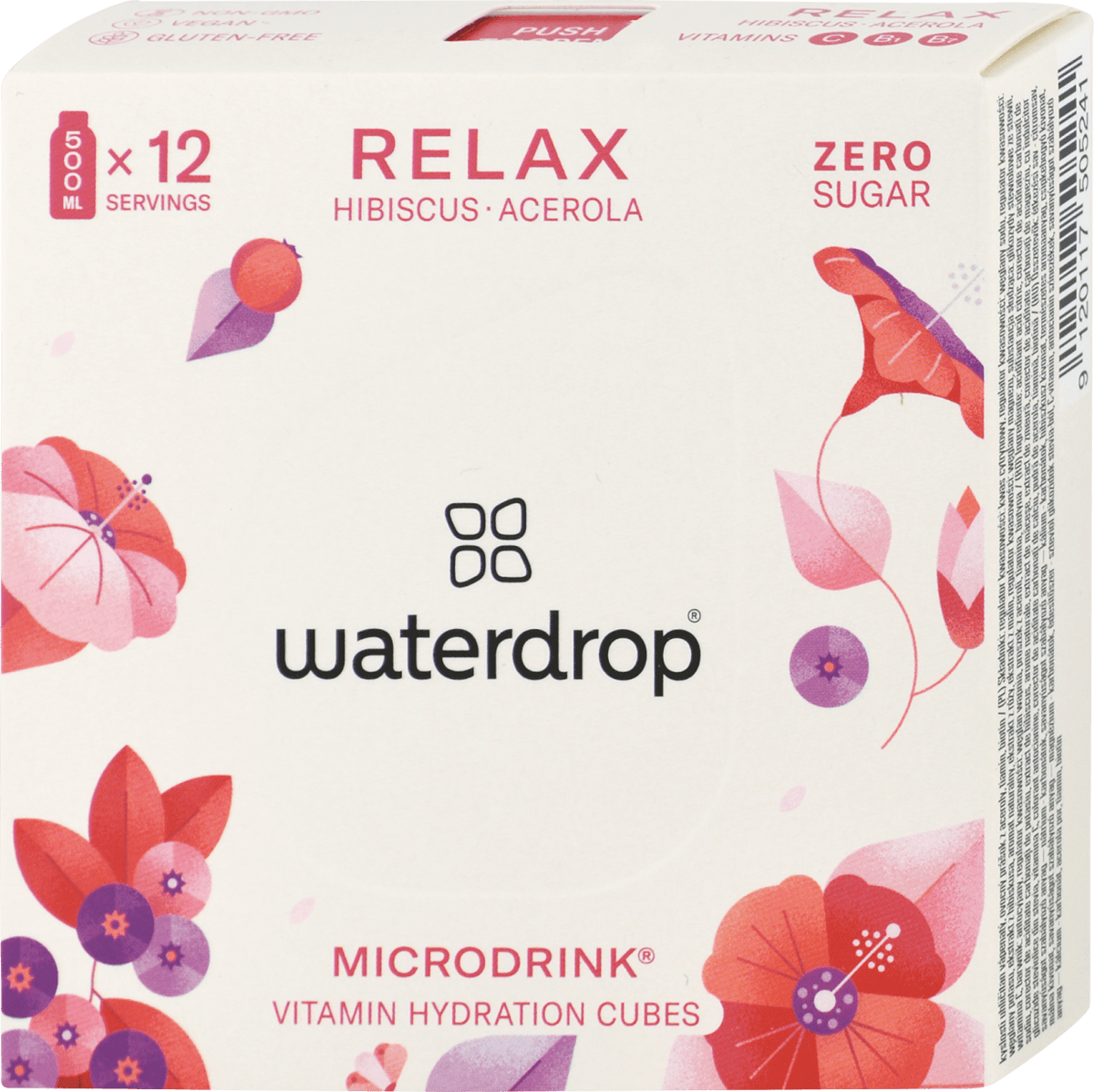waterdrop Šumivé kocky Microdrink Relax ibištek a acerola, 12 ks | mojadm.sk