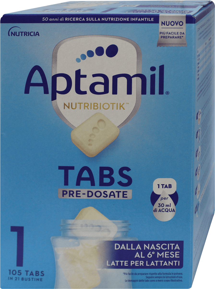 Aptamil Latte per lattanti 1 in tabs pre-dosate, 479 g | dm Italia