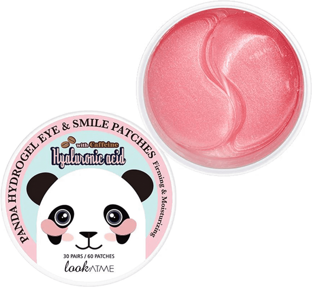 lookATME Patch occhi in idrogel tonificanti Panda Acido Ialuronico e caffeina, 60 pz | dm Italia