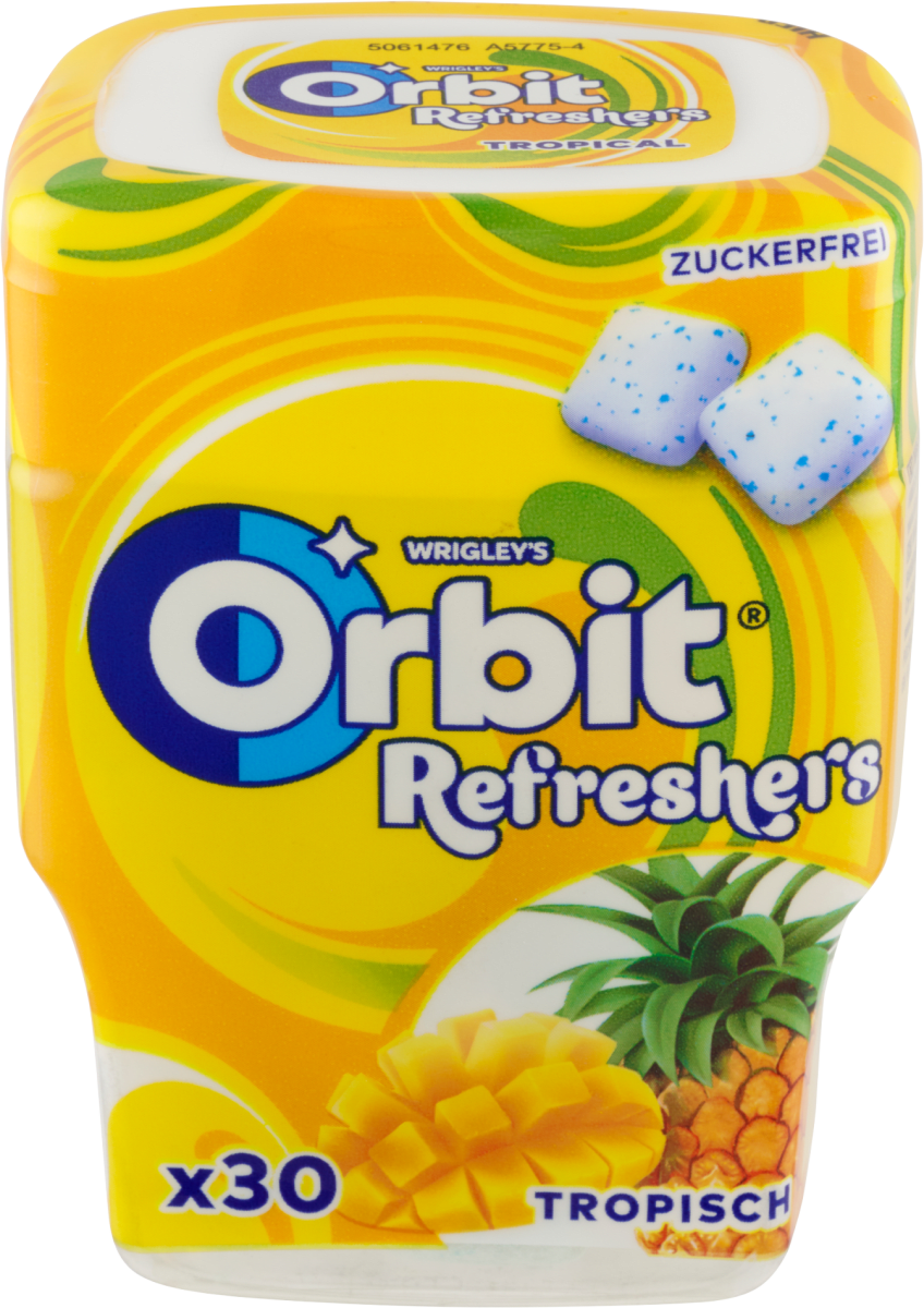 Orbit Refreshers žvýkačky Tropical dóza, 67 g | dm.cz
