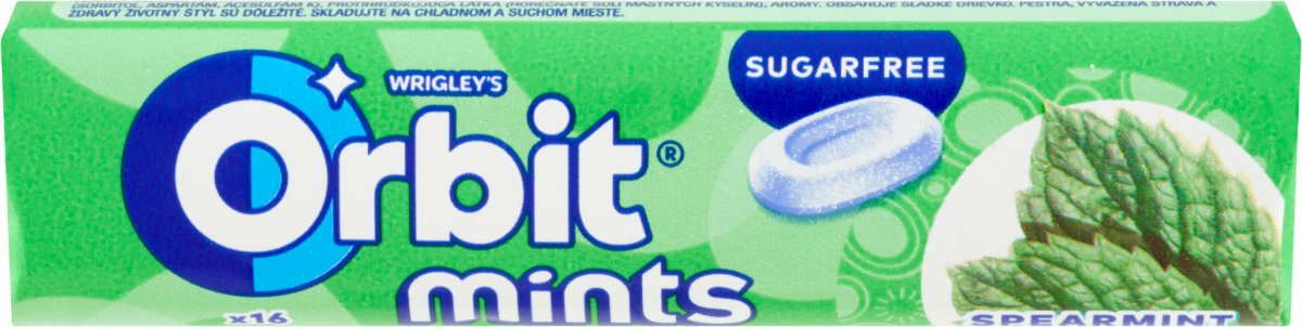 Orbit Mints bonbony Spearmint, 28 g | dm.cz