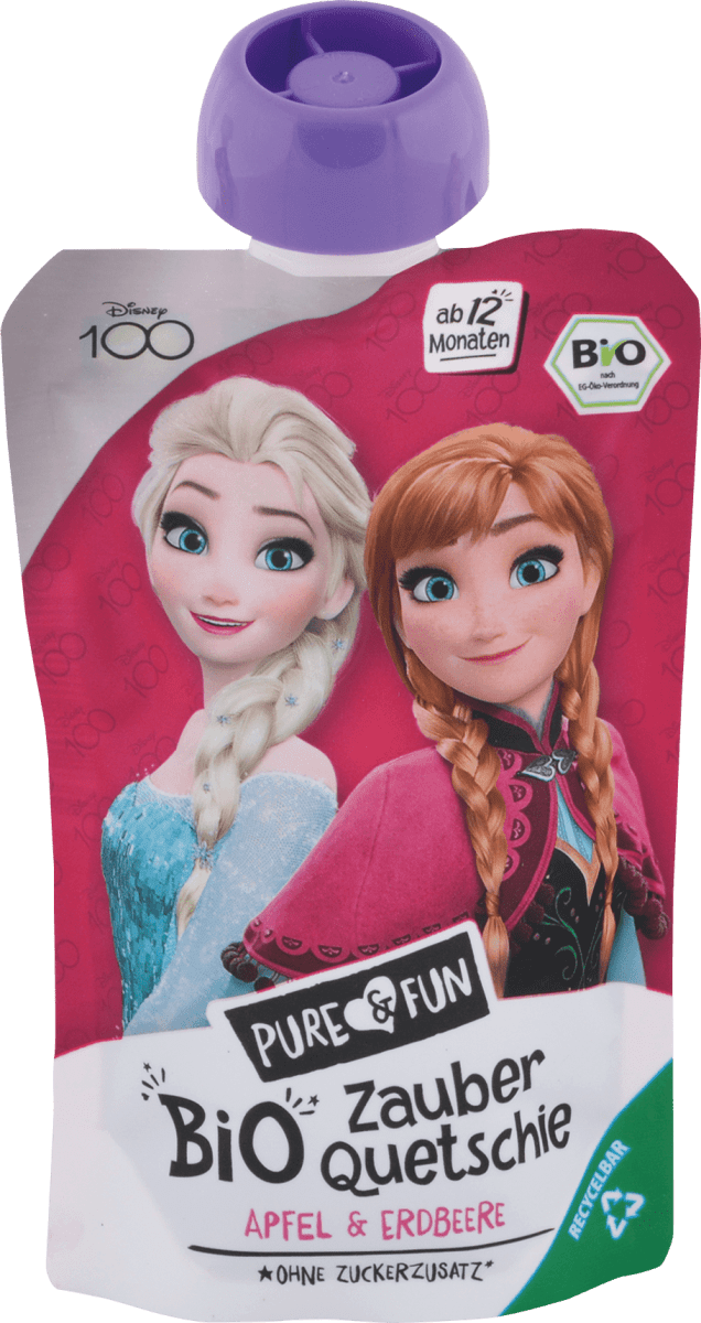 PURE & FUN Bio ovocná kapsička jablko a jahoda - Anna & Elza, 100 ml ...