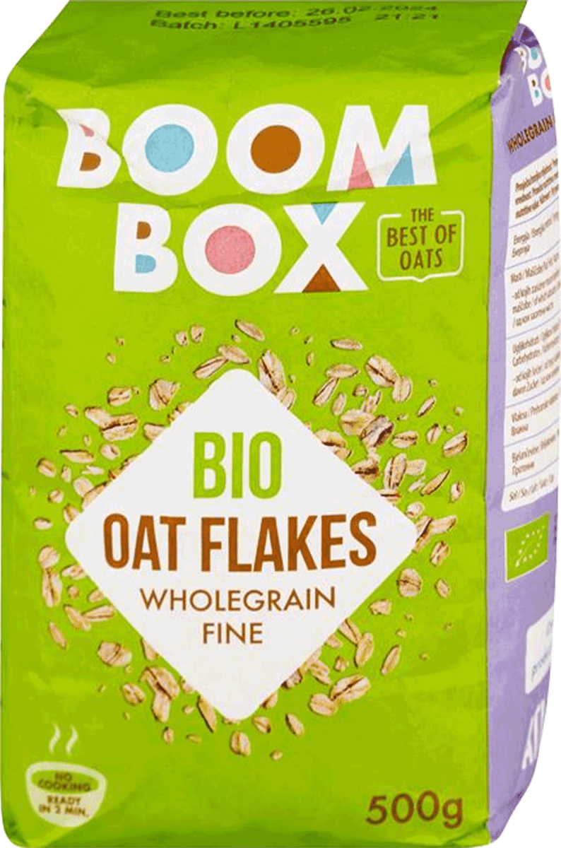 BOOM BOX BIO OVSENE PAHULJICE - celo zrno žitarice, 500 g | dm.rs