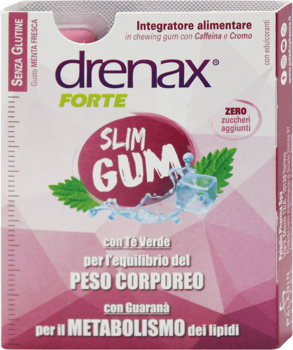 drenax drenax forte slim gum, 21 g | dm Italia