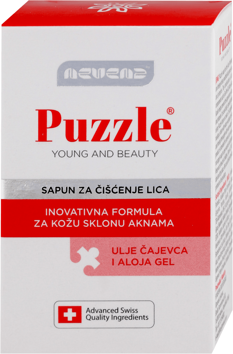 nevena Puzzle SAPUN ZA ČIŠĆENJE LICA - ulje čajevca i aloe vera, 78 g ...