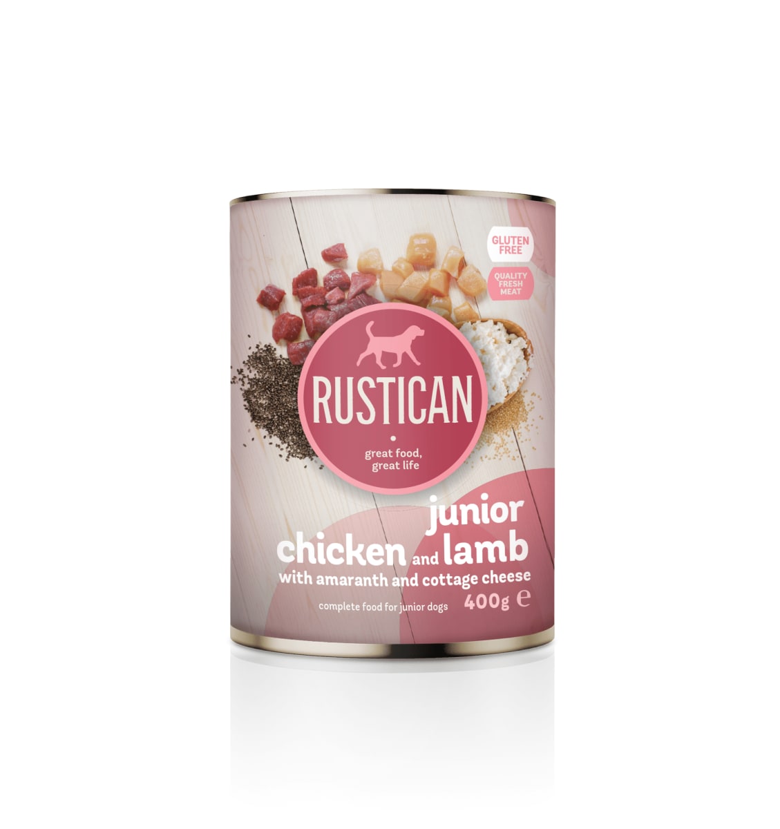 RUSTICAN Храна за кучета Junior с пилешко и агнешко, 400 g | dm България