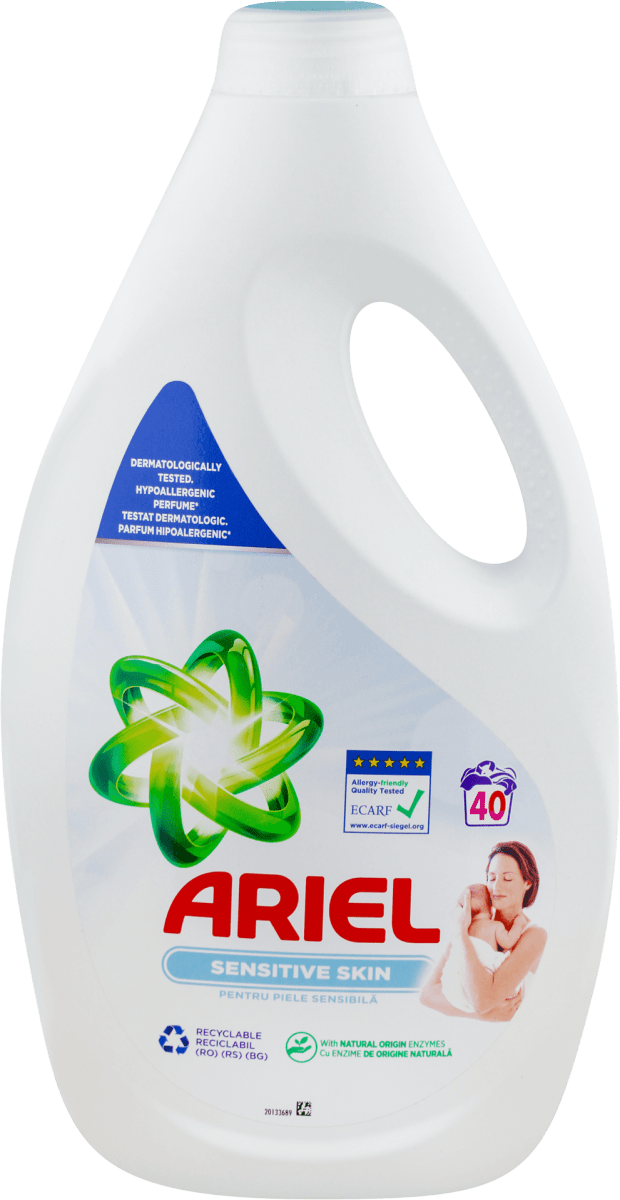 ARIEL SENSITIVE SKIN tečni detergent za pranje veša, 2 l | dm.rs