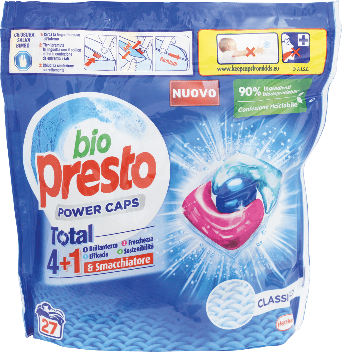 bio presto Power caps classico total 4+1, 27 pz | dm Italia