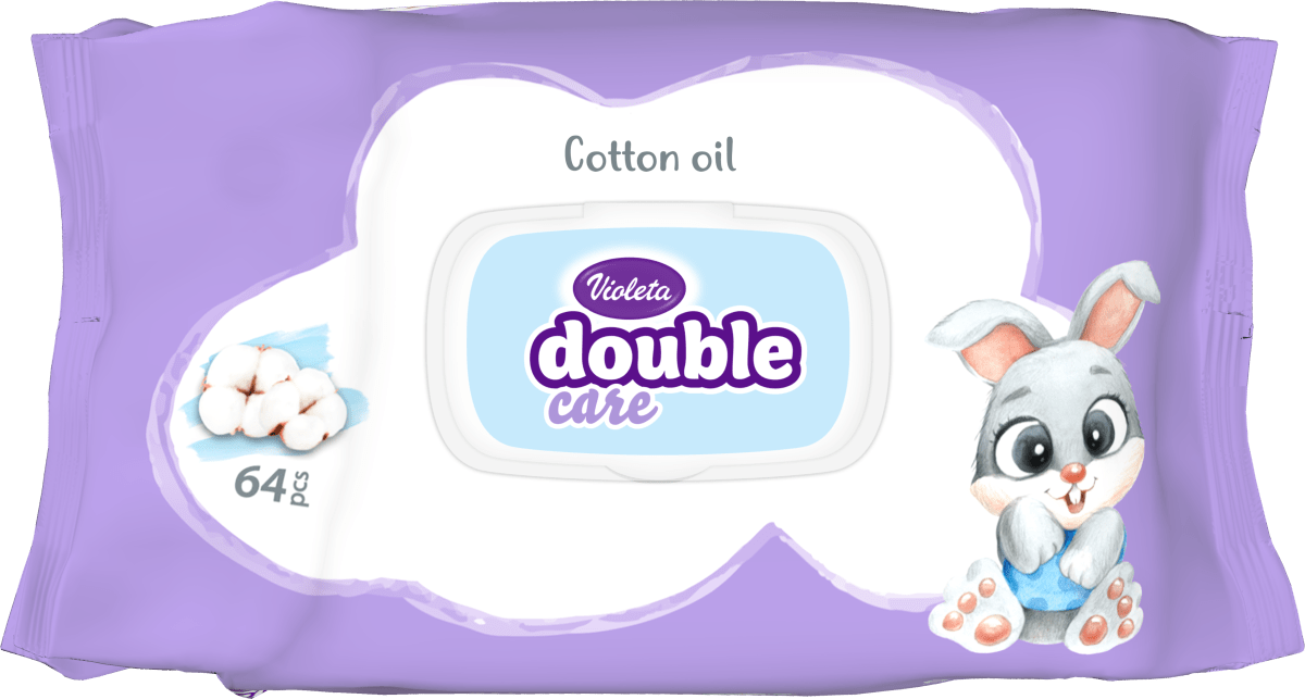 Violeta double care vlažne maramice - cotton oil, 64 kom. | dm ...