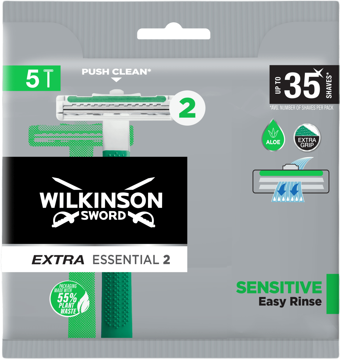 WILKINSON SWORD Extra Essential 2 jednorázová holítka Sensitive Easy ...